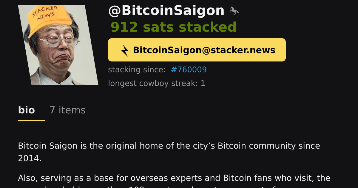 BitcoinSaigon \ stacker news