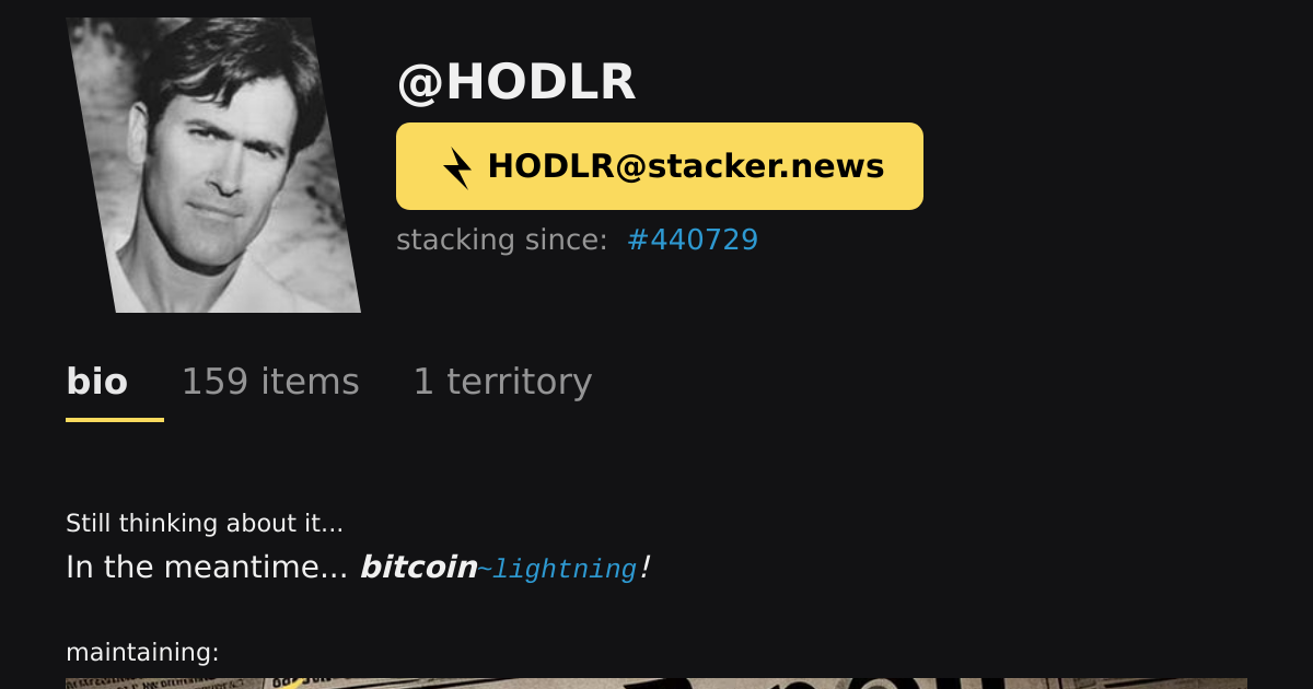 HODLR \ stacker news