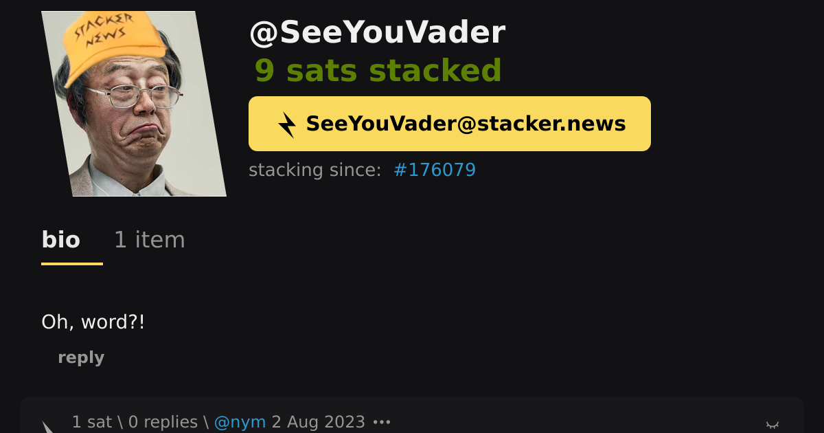 SeeYouVader \ stacker news
