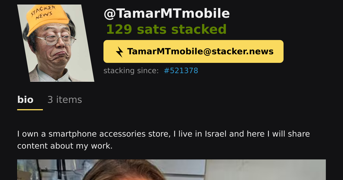 TamarMTmobile \ stacker news