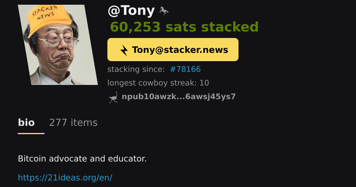 Tony \ stacker news