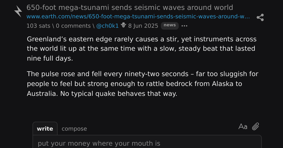 650-foot mega-tsunami sends seismic waves around world \ stacker news ~news