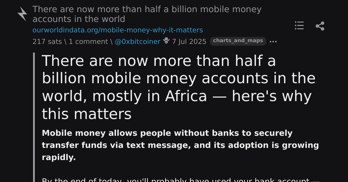 There are now more than half a billion mobile money accounts in the ...