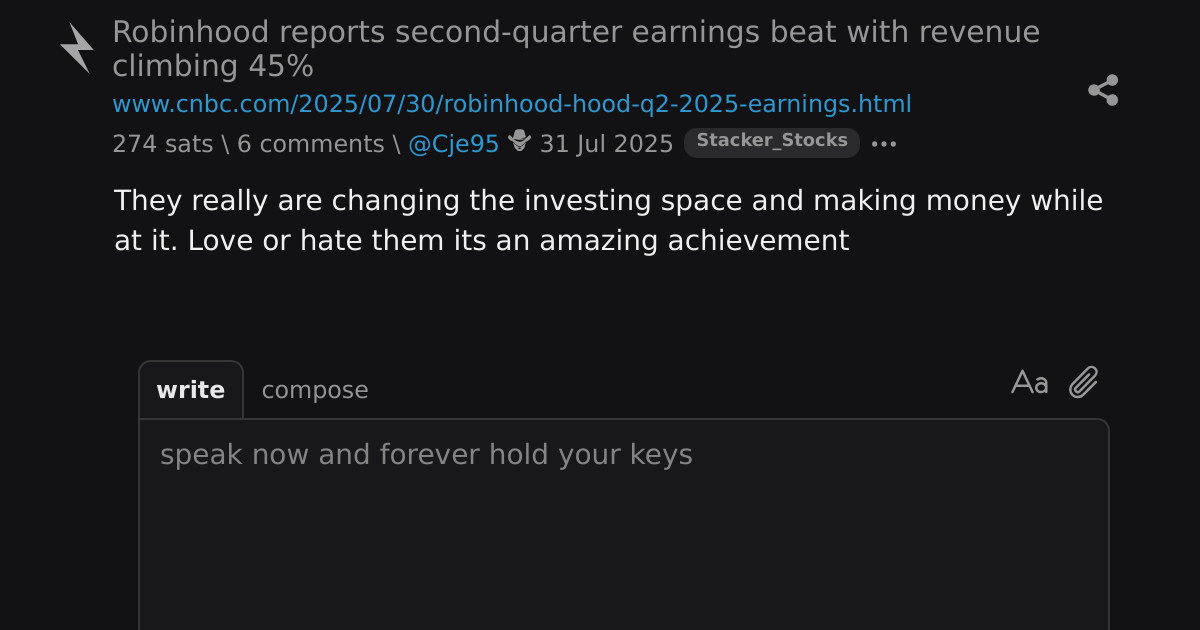 Robinhood reports second-quarter earnings beat with revenue climbing 45 ...