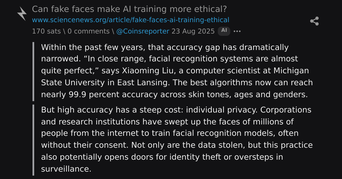 Can fake faces make AI training more ethical? \ stacker news
