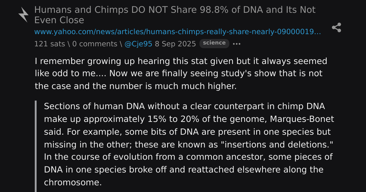 Humans and Chimps DO NOT Share 98.8% of DNA and Its Not Even Close ...