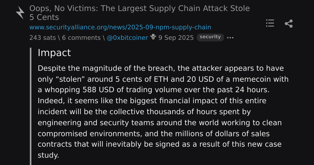 Oops, No Victims: The Largest Supply Chain Attack Stole 5 Cents ...