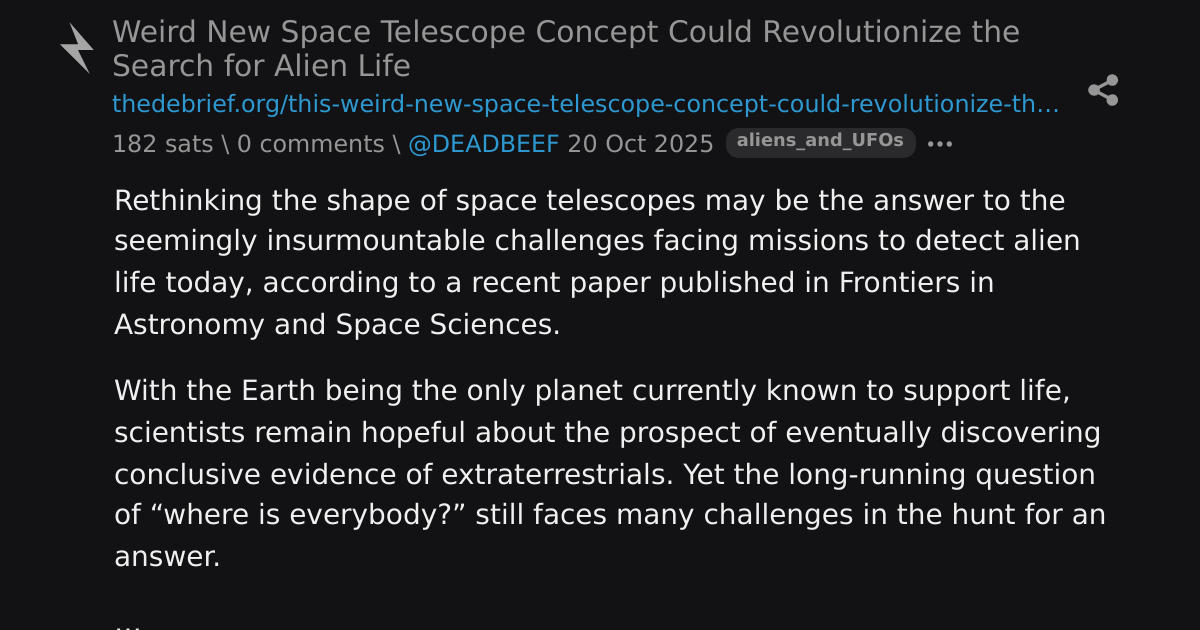 Weird New Space Telescope Concept Could Revolutionize the Search for ...