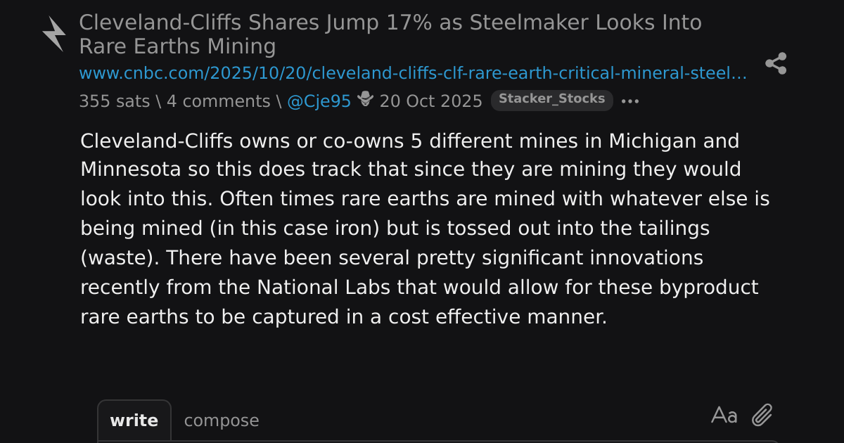 Cleveland-Cliffs Shares Jump 17% as Steelmaker Looks Into Rare Earths ...