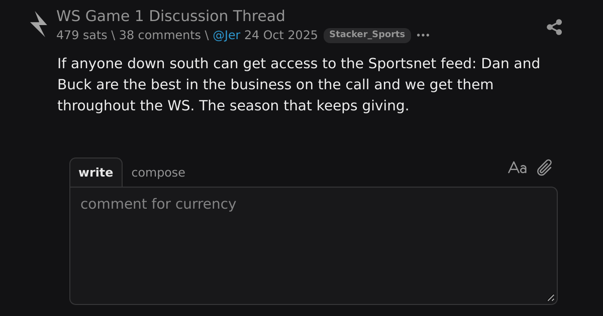 WS Game 1 Discussion Thread \ stacker news ~Stacker_Sports