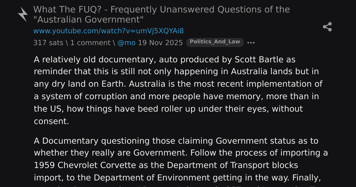 What The FUQ? - Frequently Unanswered Questions of the "Australian ...