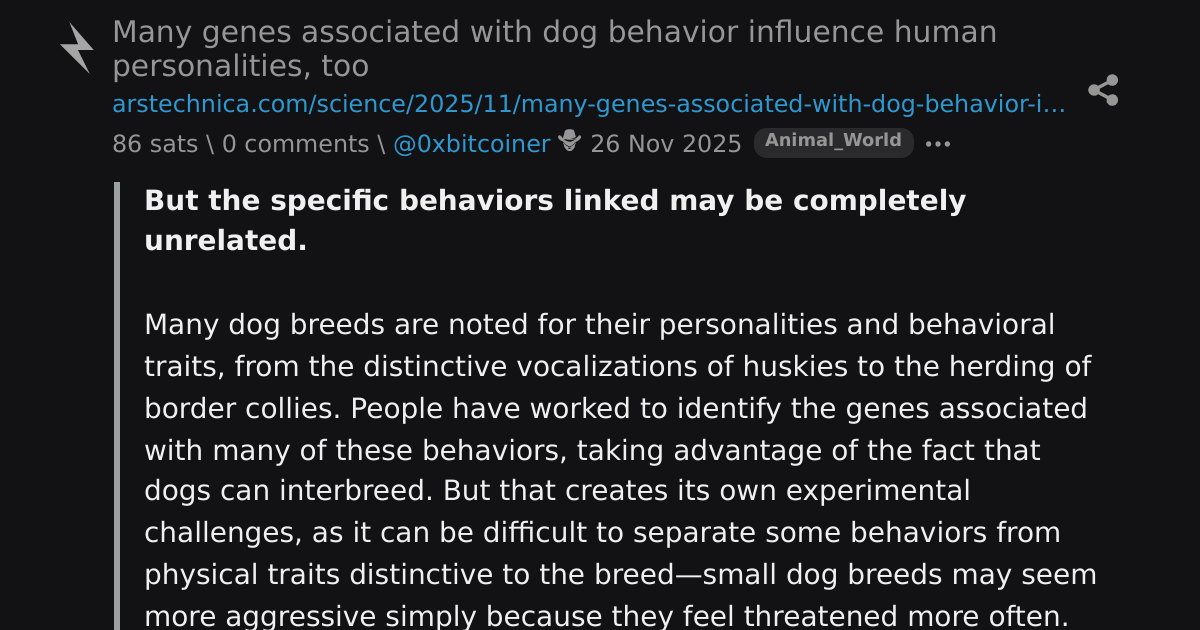 Many genes associated with dog behavior influence human personalities ...