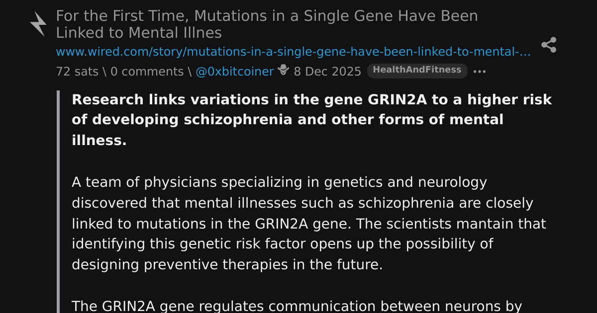 For the First Time, Mutations in a Single Gene Have Been Linked to ...