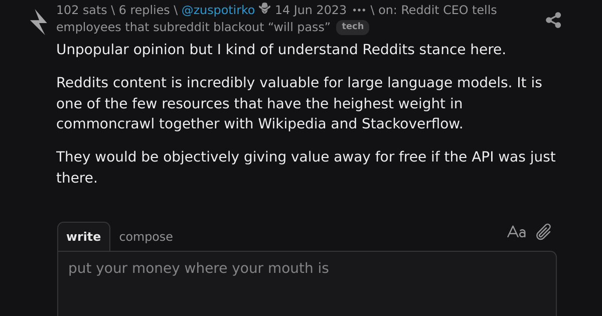 reply on: Reddit CEO tells employees that subreddit blackout “will pass ...