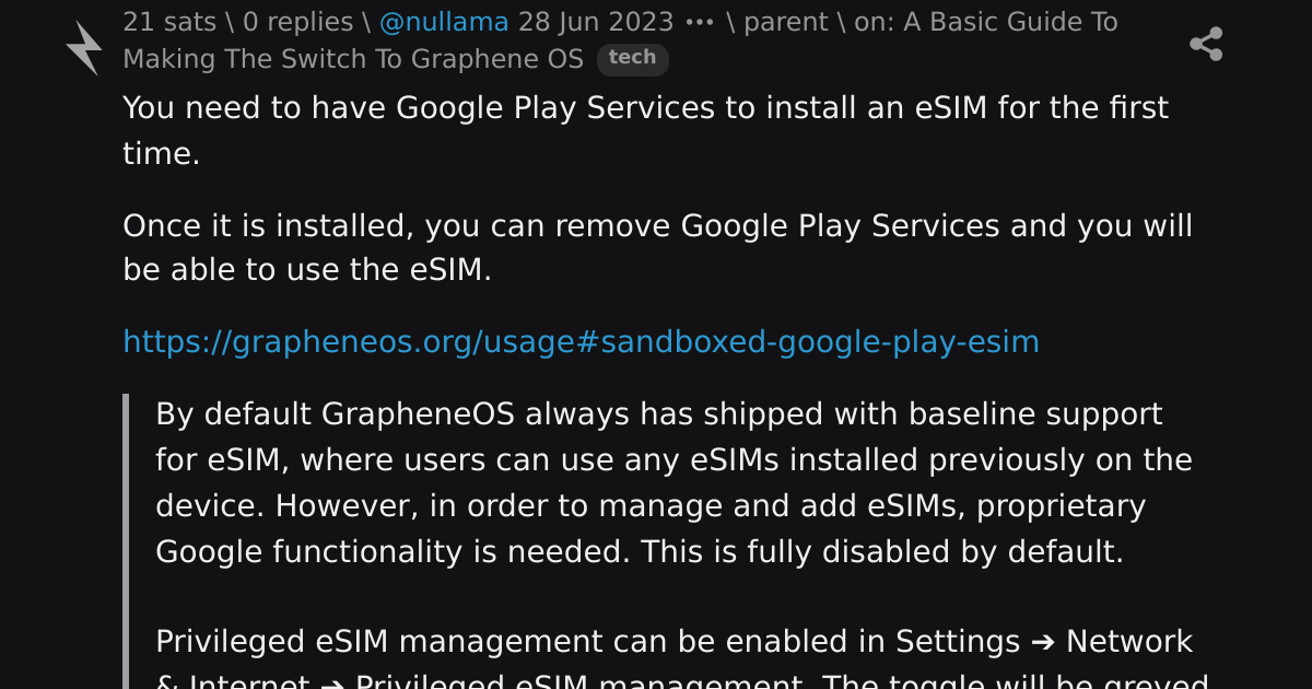 reply on: A Basic Guide To Making The Switch To Graphene OS \ stacker news