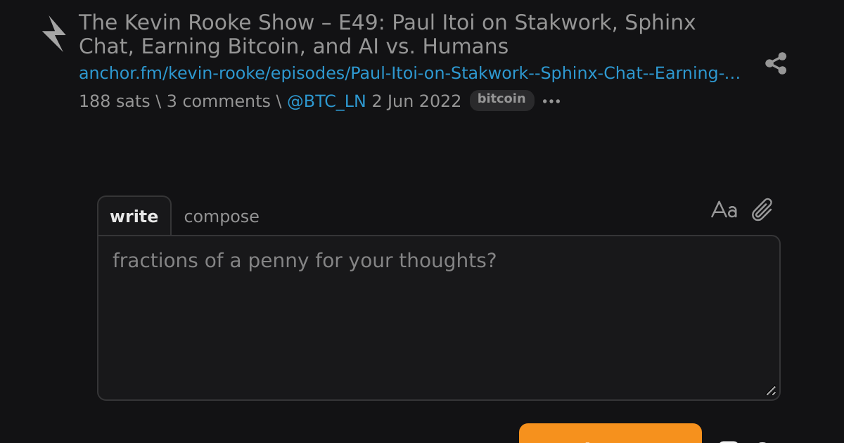 The Kevin Rooke Show – E49: Paul Itoi on Stakwork, Sphinx Chat, Earning ...