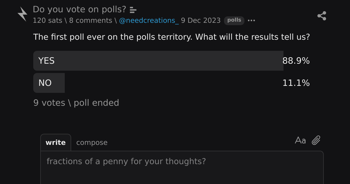 Do you vote on polls? \ stacker news