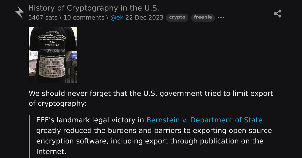 History of Cryptography in the U.S. \ stacker news