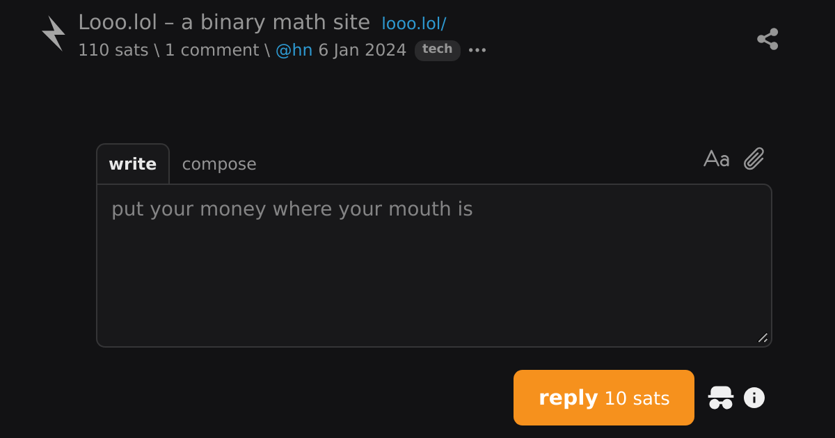 Looo.lol – a binary math site \ stacker news ~tech