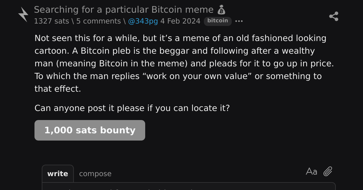 Searching for a particular Bitcoin meme \ stacker news