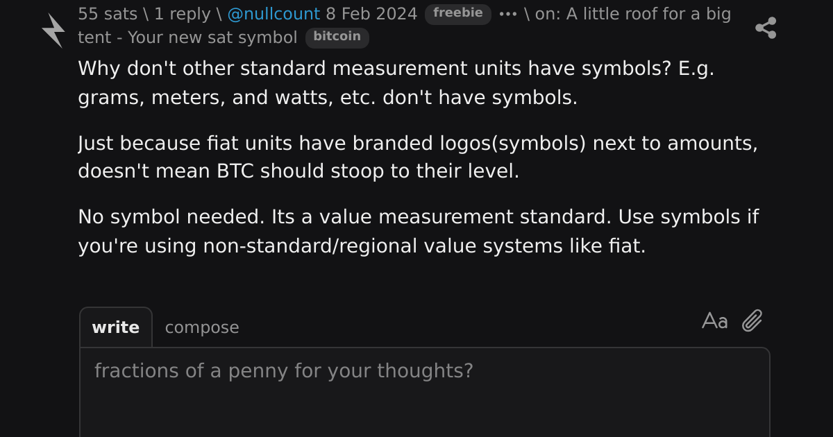 reply on: A little roof for a big tent - Your new sat symbol \ stacker ...