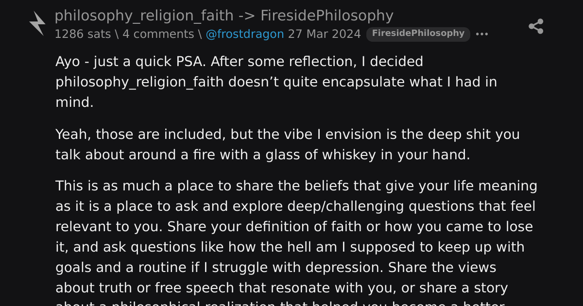 philosophy_religion_faith -> FiresidePhilosophy \ stacker news ...