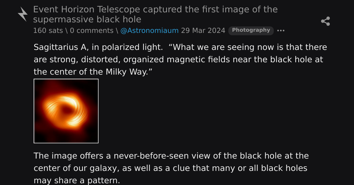 Event Horizon Telescope captured the first image of the supermassive ...