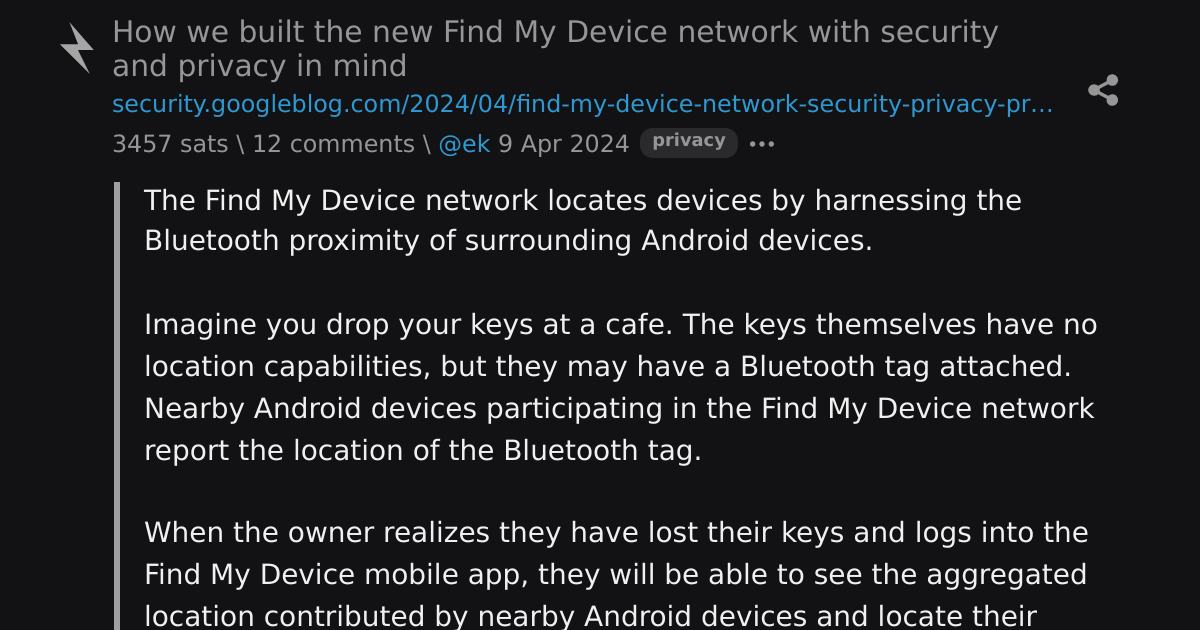 How we built the new Find My Device network with security and privacy ...