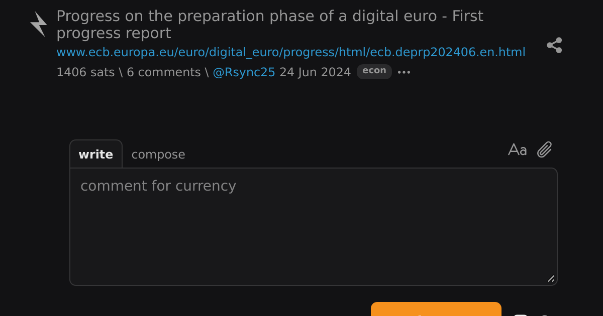 Progress on the preparation phase of a digital euro - First progress ...