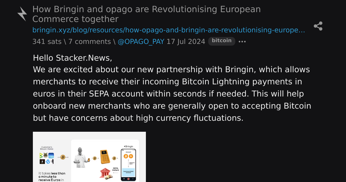 How Bringin and opago are Revolutionising European Commerce together ...