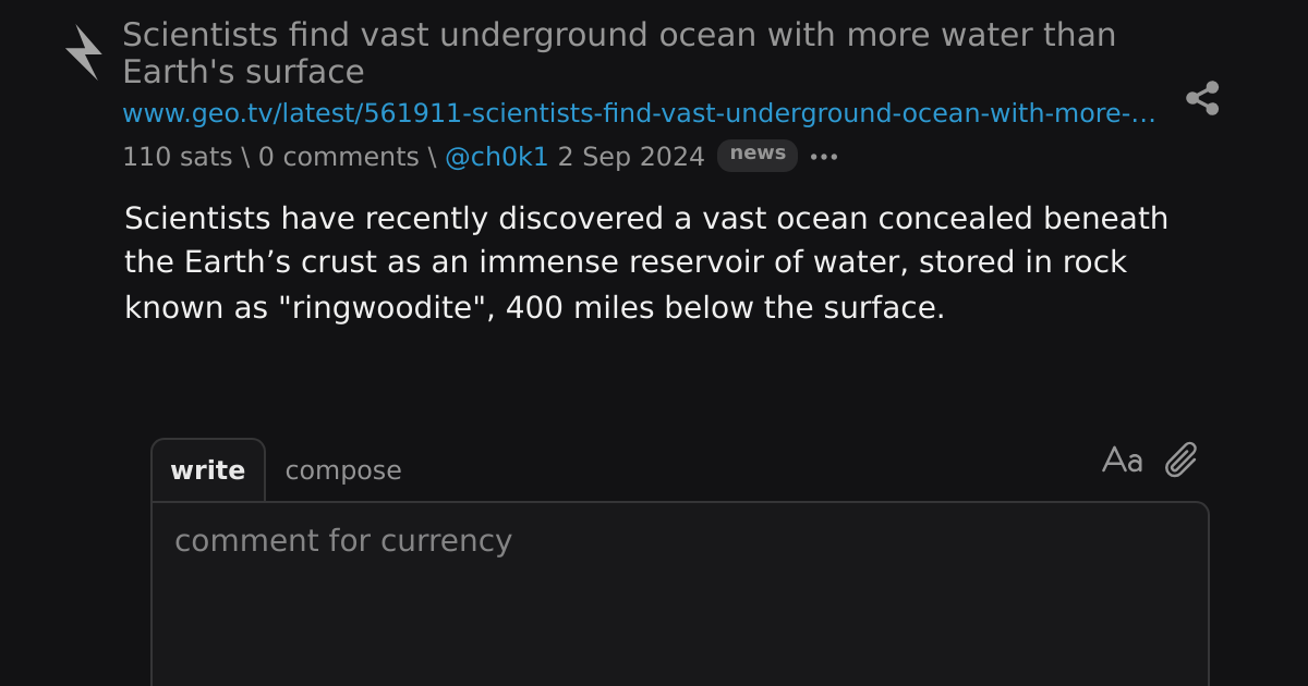 Scientists find vast underground ocean with more water than Earth's ...