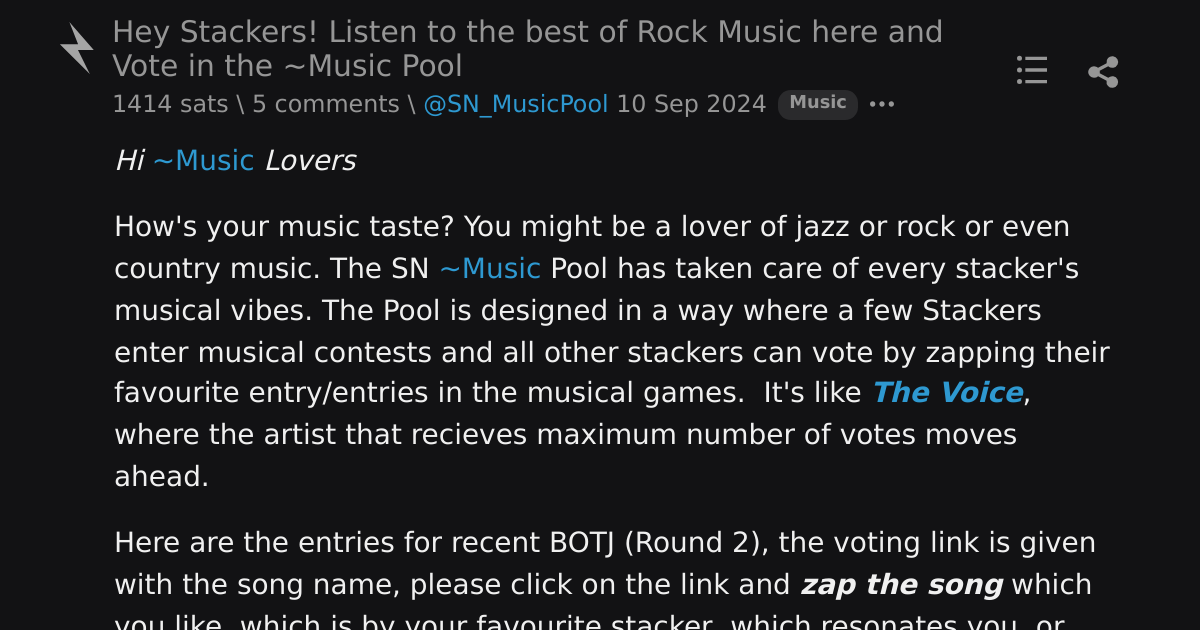 Hey Stackers! Listen to the best of Rock Music here and Vote in the ...