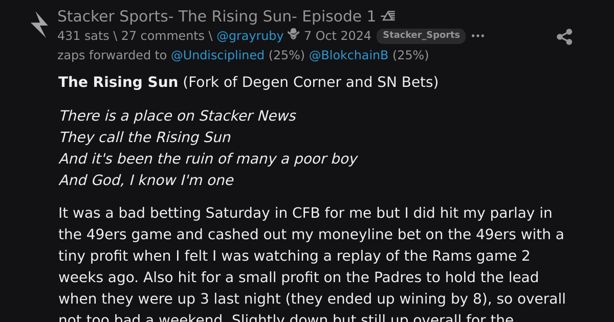 Stacker Sports- The Rising Sun- Episode 1 \ stacker news