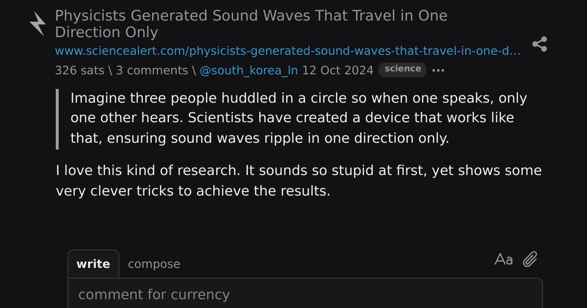 Physicists Generated Sound Waves That Travel in One Direction Only ...
