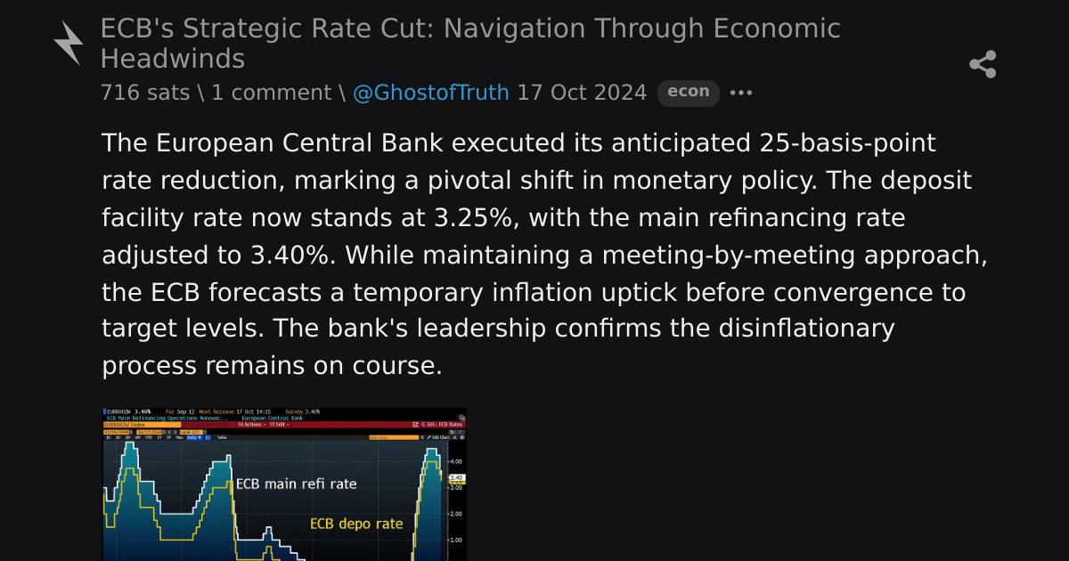 ECB's Strategic Rate Cut: Navigation Through Economic Headwinds ...
