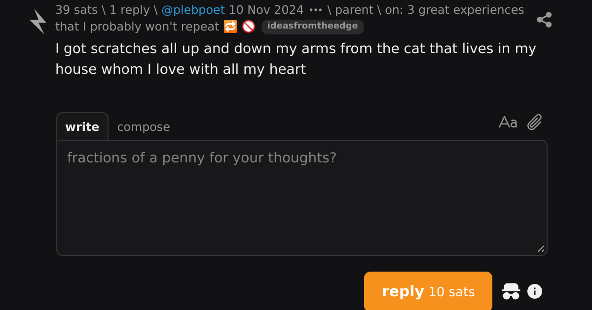 reply on: 3 great experiences that I probably won't repeat 🔁 🚫 ...