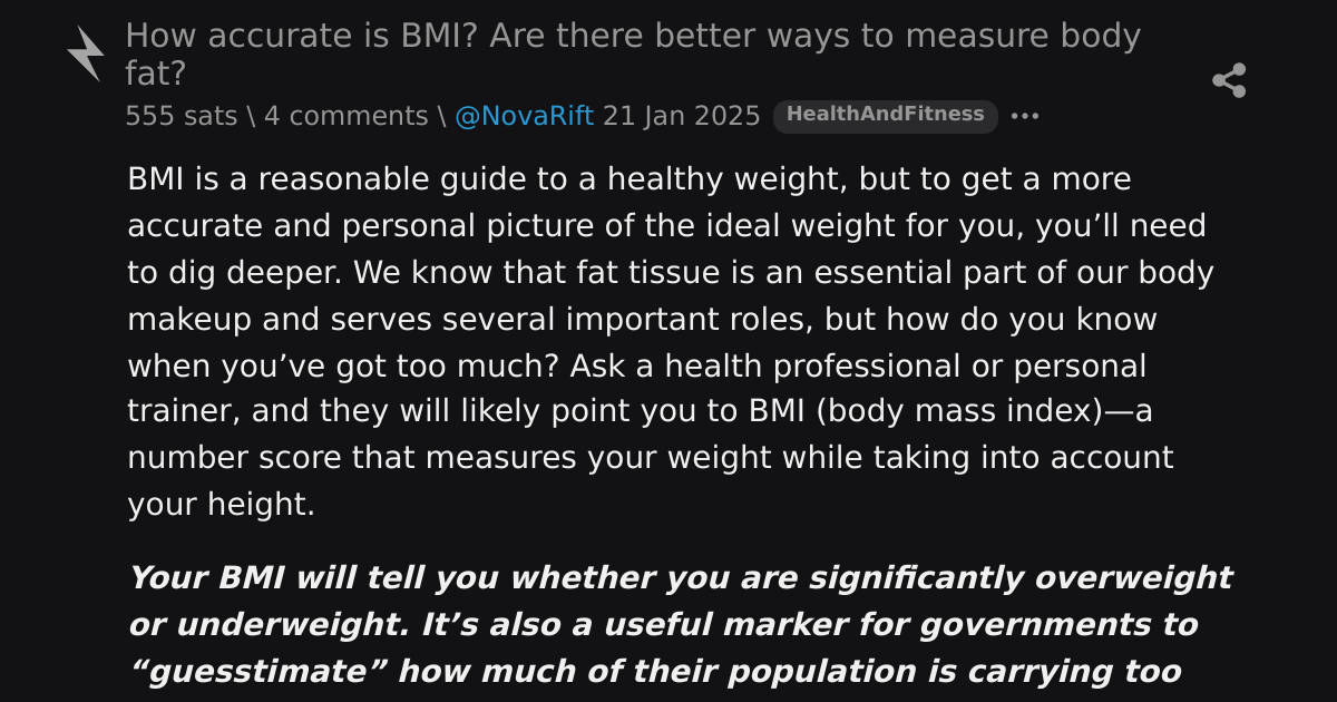 How accurate is BMI? Are there better ways to measure body fat ...