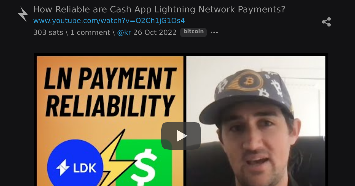 How Reliable are Cash App Lightning Network Payments? \ stacker news ...