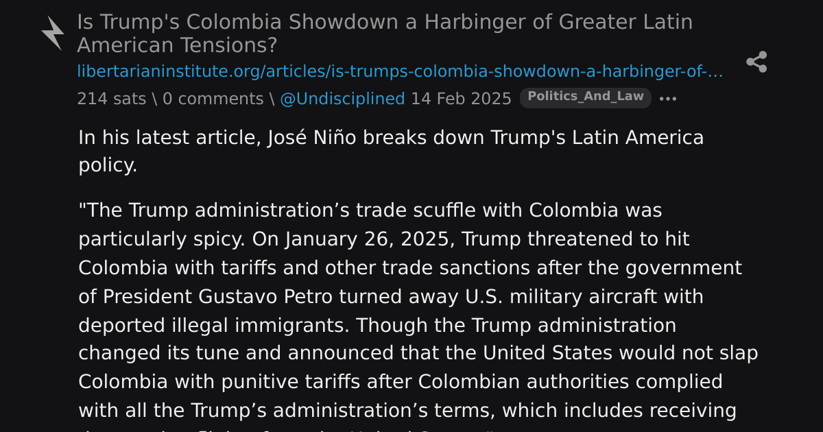 Is Trump's Colombia Showdown a Harbinger of Greater Latin American ...
