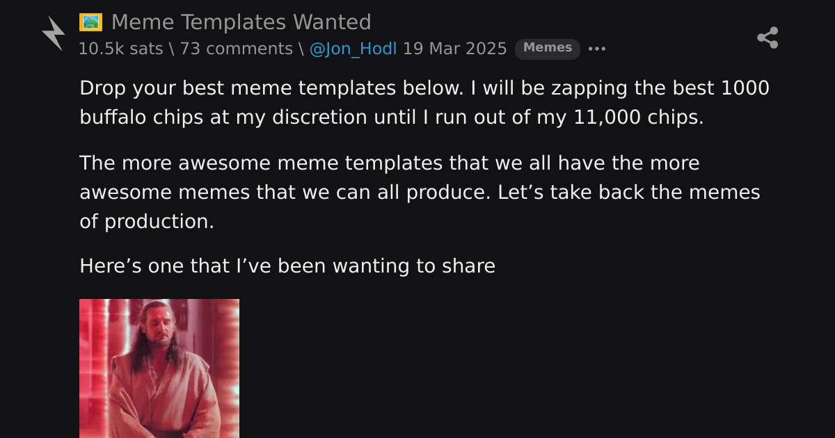 🖼️ Meme Templates Wanted \ stacker news