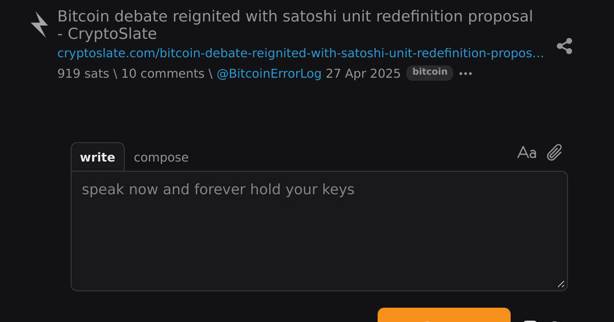 Bitcoin debate reignited with satoshi unit redefinition proposal ...