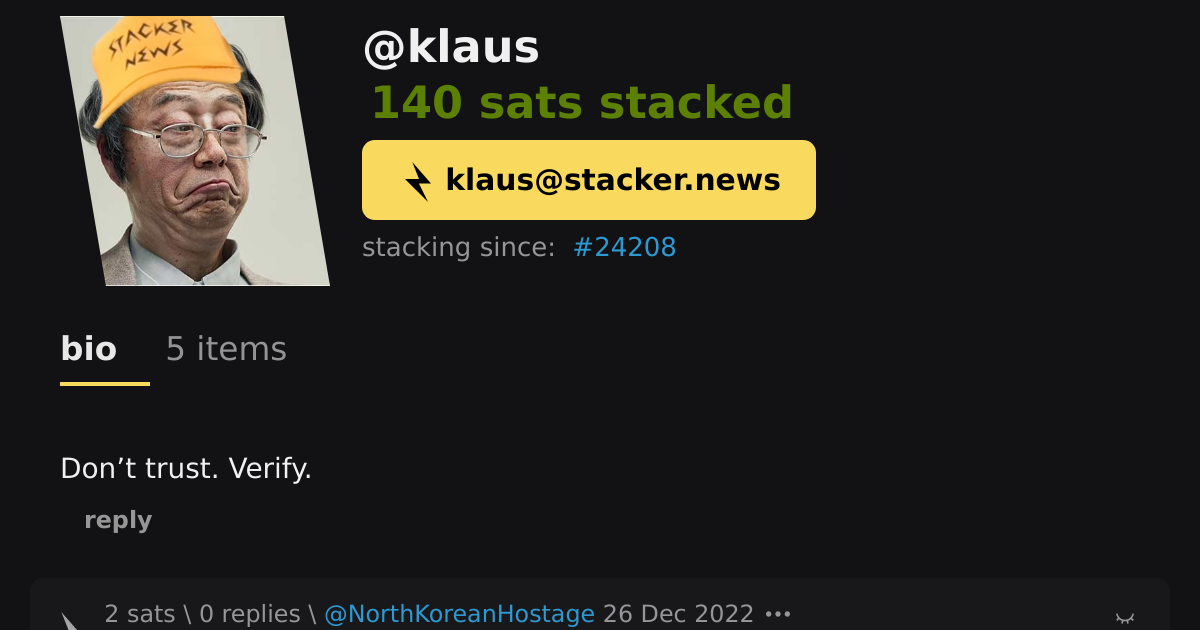 klaus \ stacker news